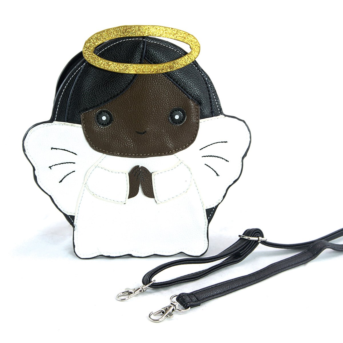 Sleepyville Critters - Angel with Halo Crossbody Bag in Vinyl Material