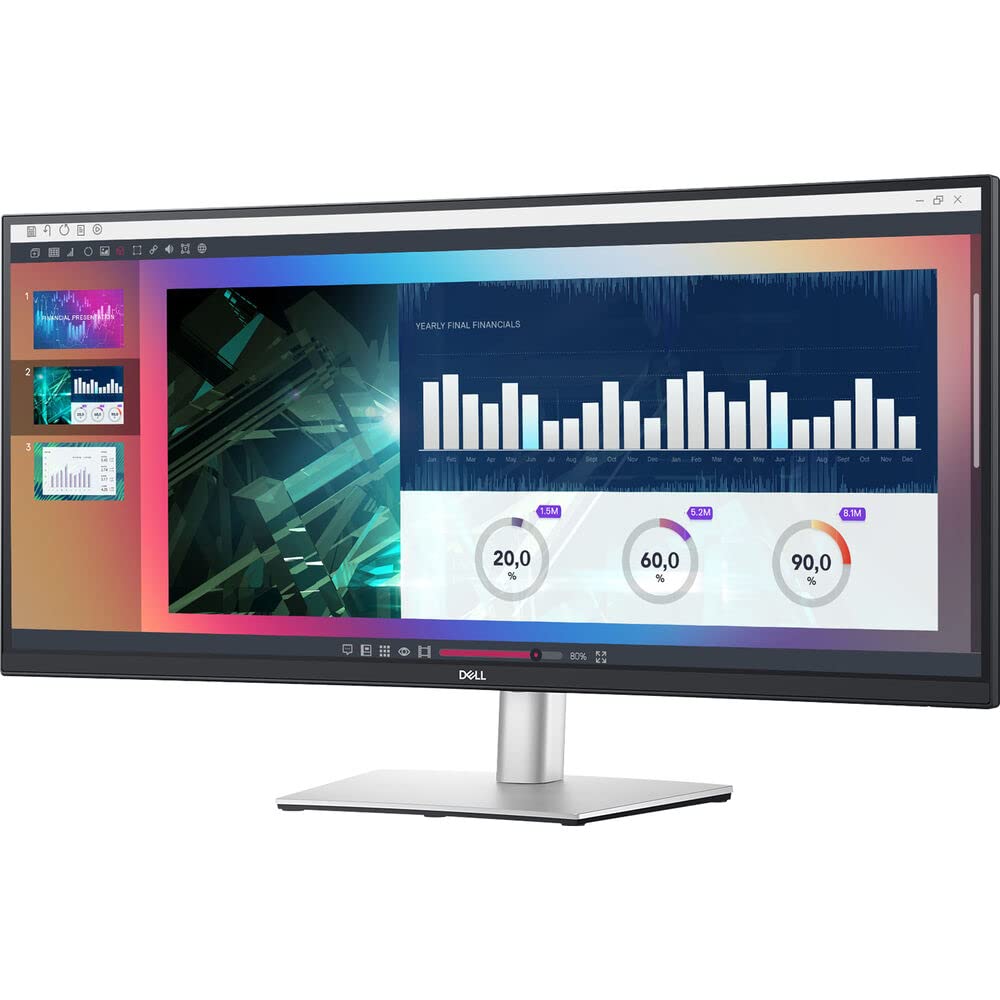 Dell 2 x P3421W 34.14" 21:9 Curved USB Type-C WQHD IPS Monitor (P3421W) + Cleaning Kit