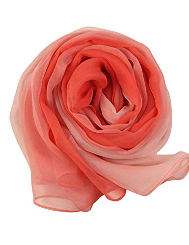 PANTONIGHT Women's Multicolor Chiffon Scarf Watermelon Shaded Colors lightweight Scarf (COL 707)