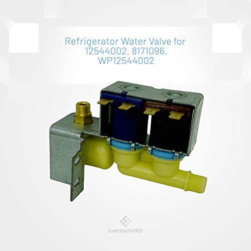 EvertechPRO 12544002 Refrigerator Water Valve for 12544002 8171096 Original Version