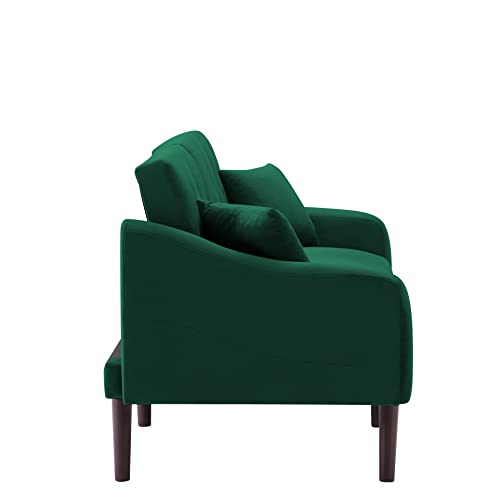 ERDAYE 64 inches Modern Loveseat Sofa, Green
