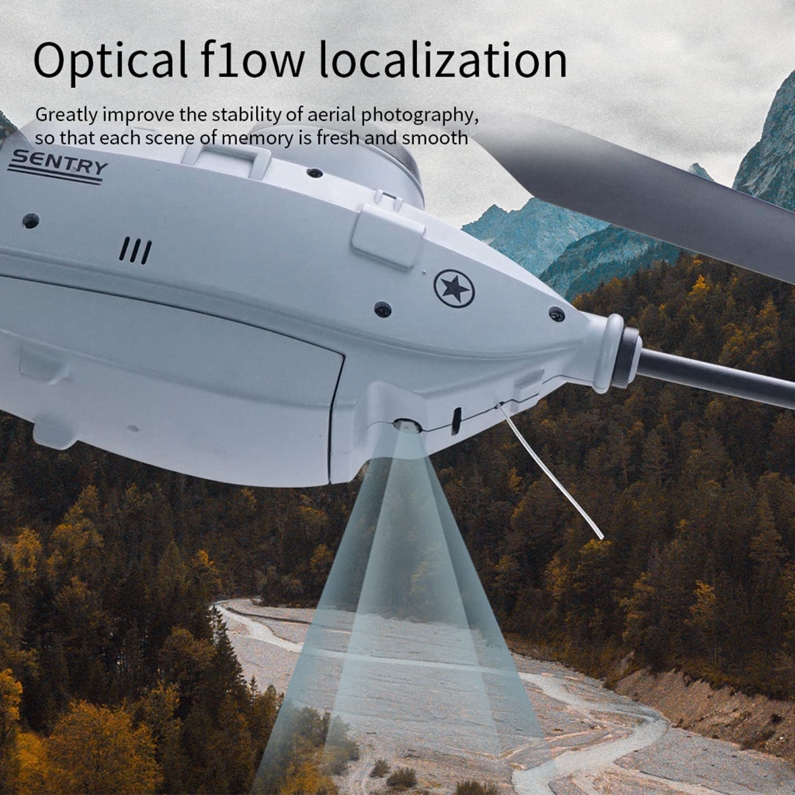 C127 2.4G Remote Control Helicopter with 720P Camera, RC ERA 4CH 6-Axis Gyro, Altitude Hold, Optical Flow Localization, Flybarless RTF Sentry Helicopter, for Kids and Beginners