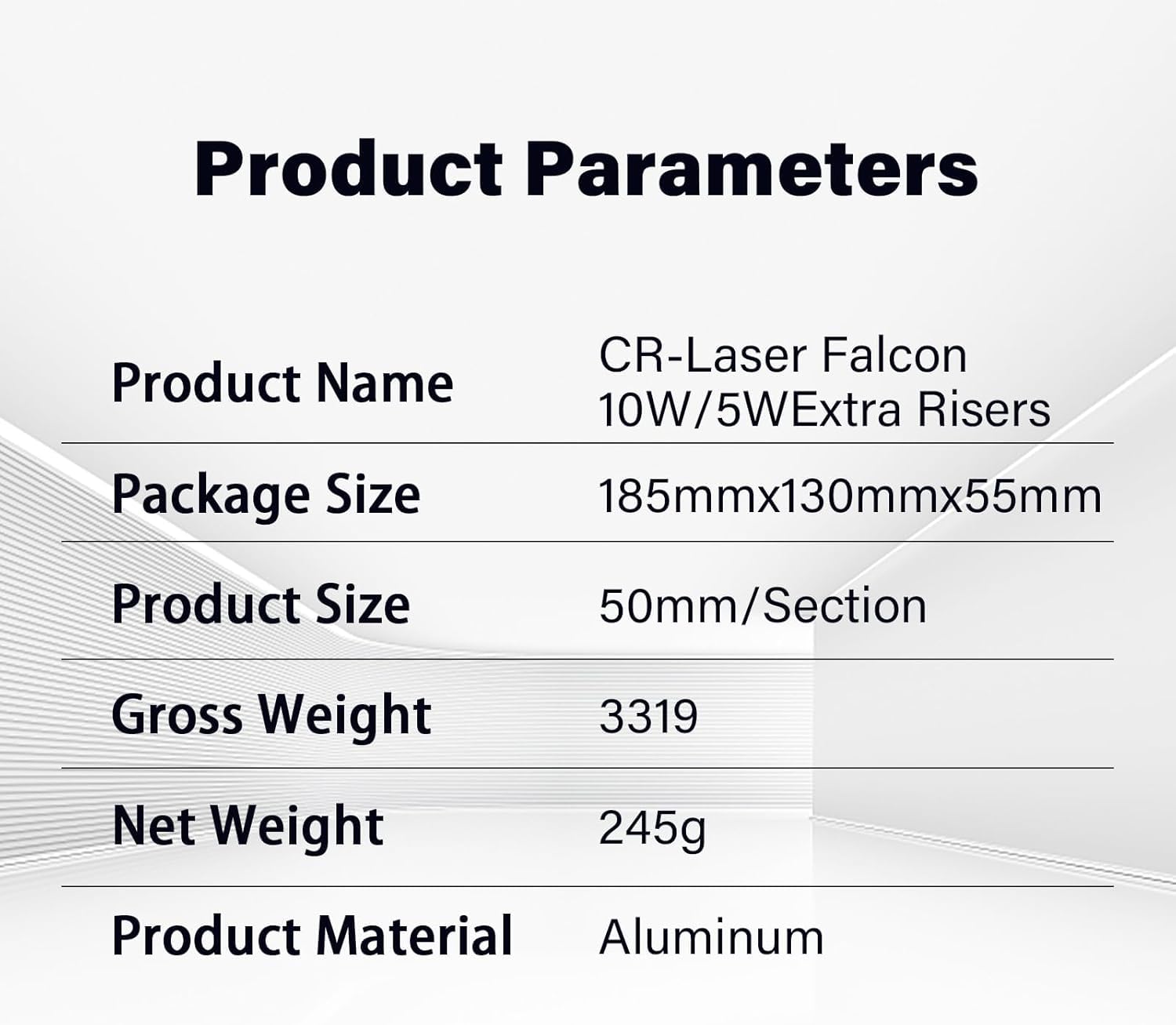 Creality Official 12Pcs Laser Engraver Extra Raiser for Falcon 5W/7.5W/10W/Pro 10W Laser Cutter and Engraver Machine, Laser Engraving Machine Riser, Increase 50mm (2 inch)/Section