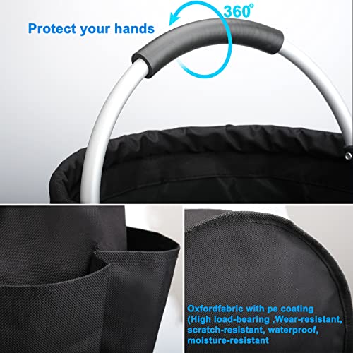 Grey Shower Caddy Portable with 8 Pockets,Large Capacity Travel Shower Caddy Bag for Bathroom College Dorm Room Beach