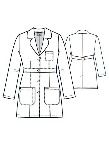 Grey's Anatomy 4481 34" Women's Lab (White, X-Large)