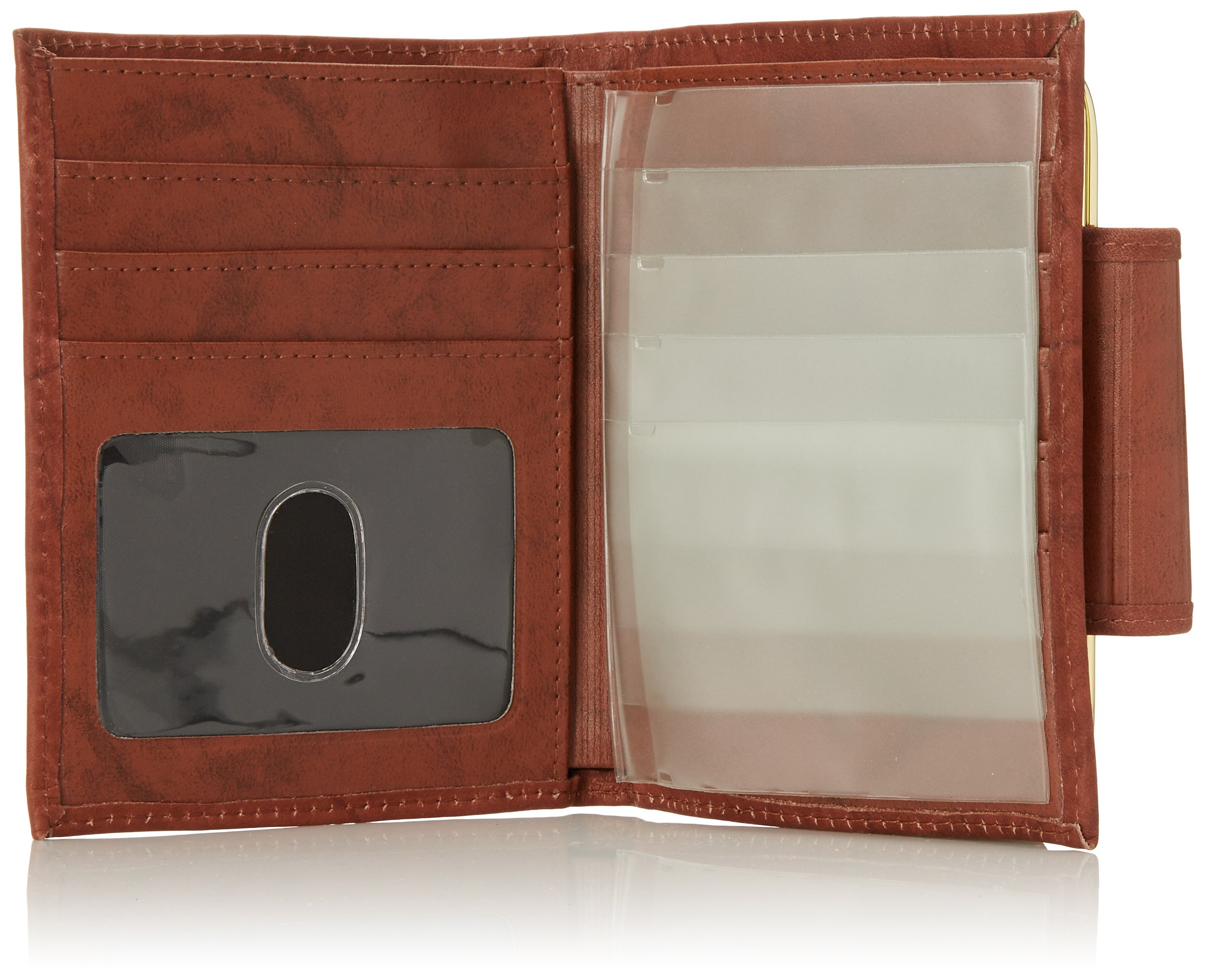 Buxton Heiress Cardex Wallet, Mahogany, One Size