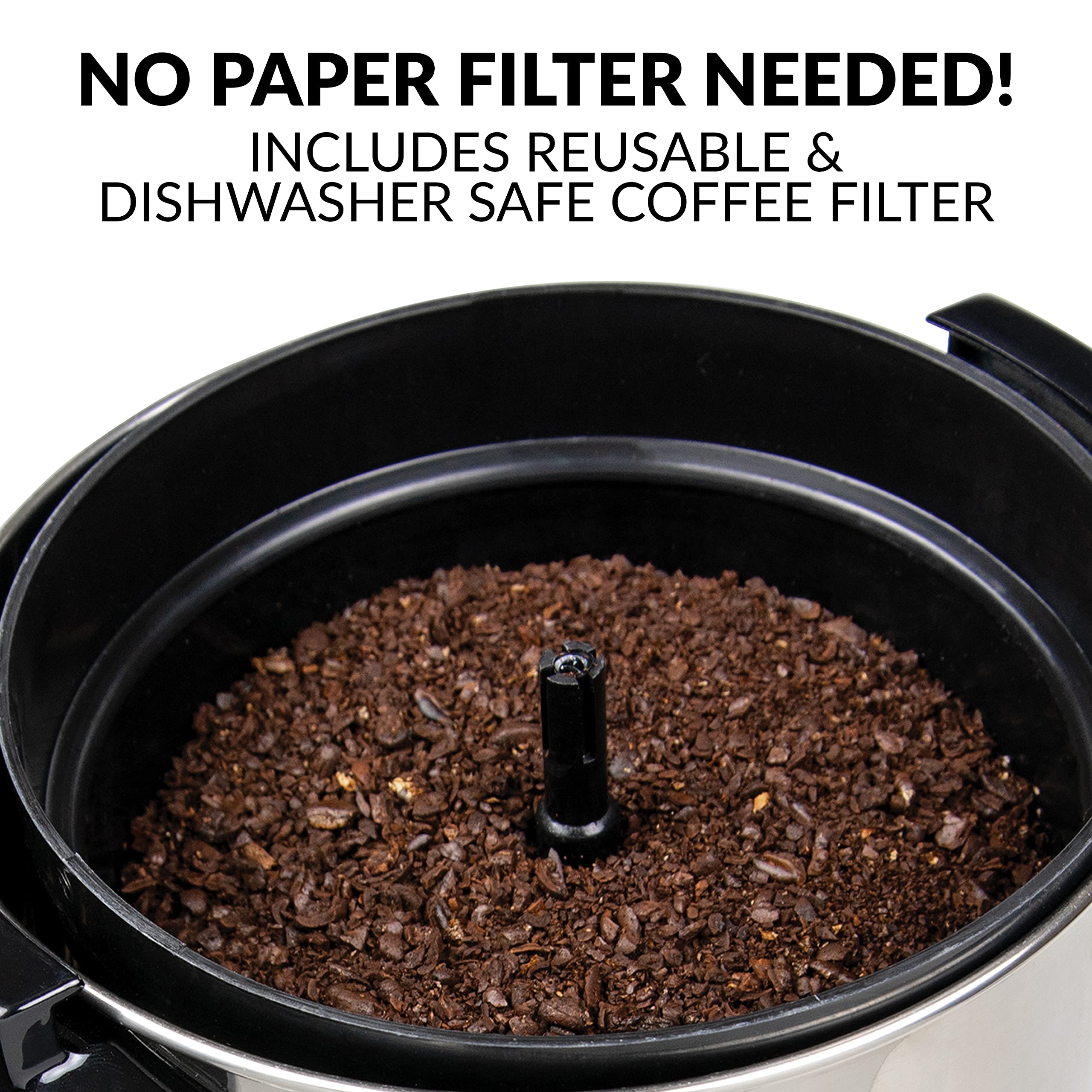 Homecraft 100-Cup Coffee Urn and Hot Beverage Dispenser with Dripless Faucet, Quick-Brewing, Stainless Steel