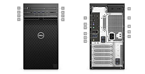 Dell Precision T3650 Workstation Desktop Computer Tower (2021) | Core Xeon W - 1TB SSD Hard Drive - 32GB RAM - RTX A4000 | 6 Cores @ 5 GHz - 8GB GDDR6 Win 11 Pro