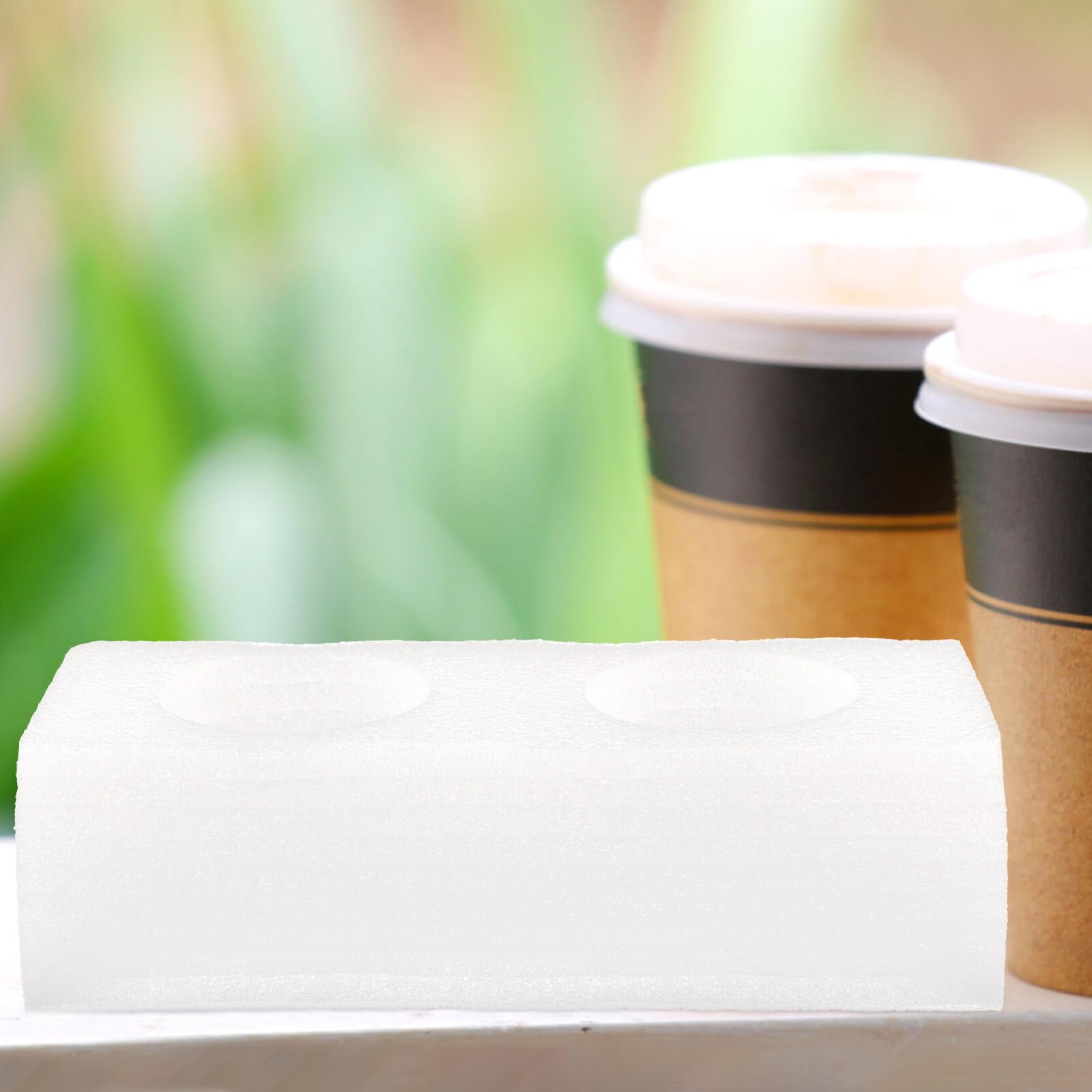 Cabilock 2pcs Takeaway Cup Holder Floating Drink Holder for Pool Coffee to go Carrier Bowl Racks Disposable Coffee Cups Coffee Cup Carrier Tray White epe Pearl Cotton Packing car take