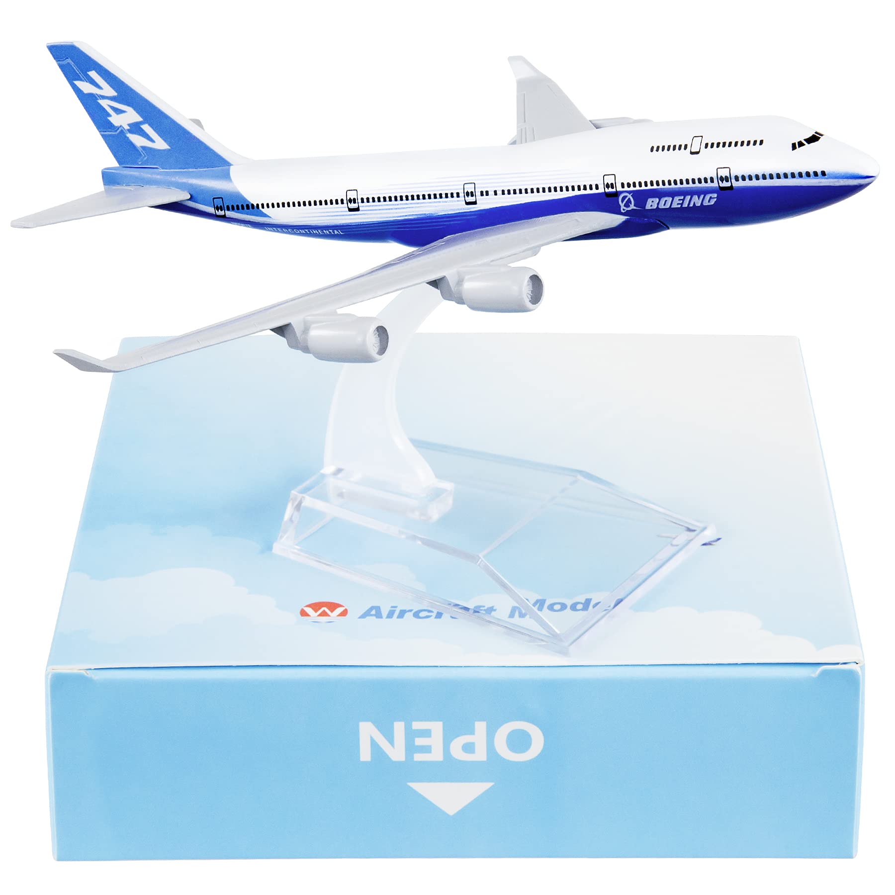 Busyflies Model Airplane 1:400 Diecast Airplanes Model Aircraft Metal Boeing 747 Plane Alloy Model for Birthday Gift