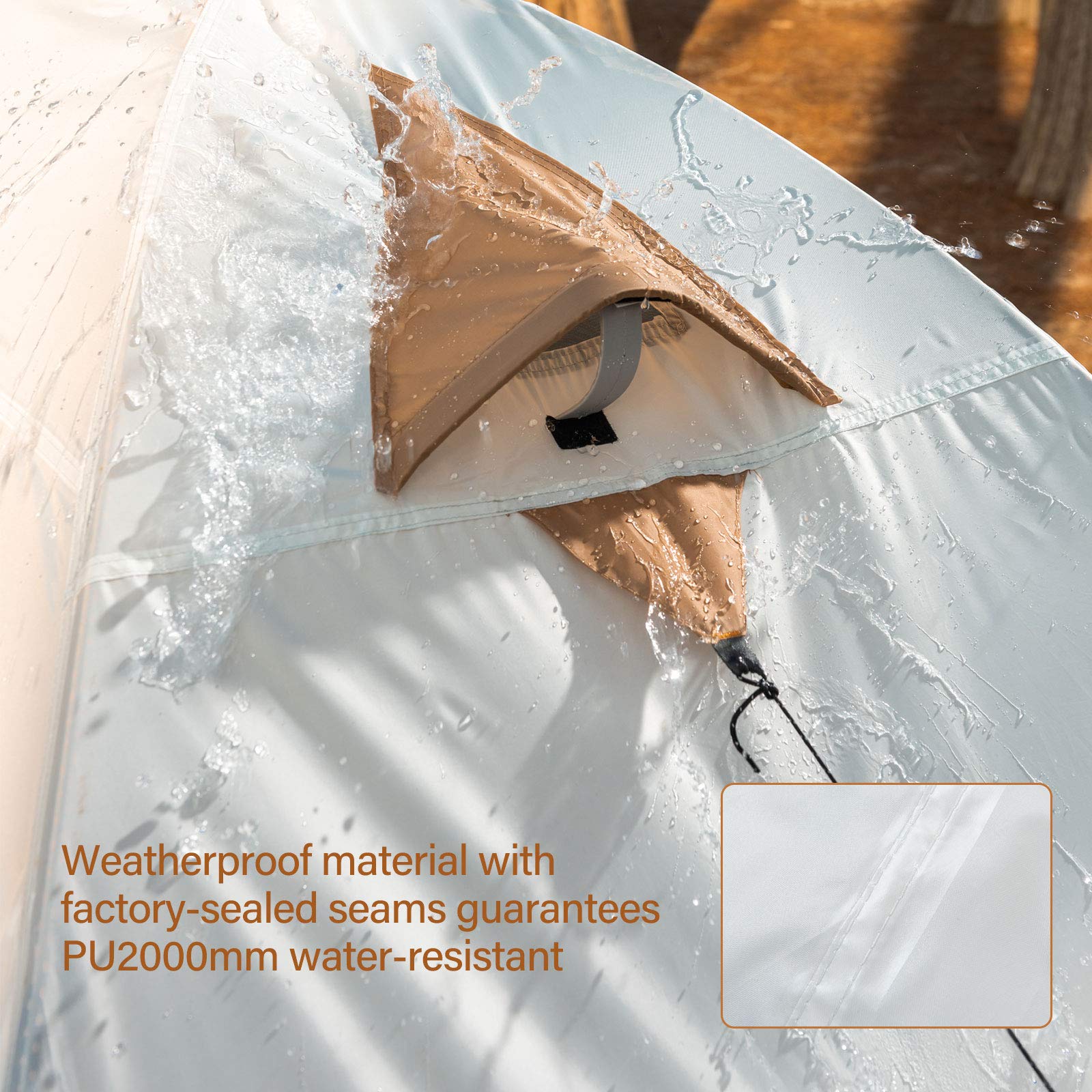 BISINNA 2 Person Camping Tent Lightweight Backpacking Tent Waterproof Windproof Two Doors Easy Setup Double Layer Outdoor Tents for Family Camping Hunting Hiking Mountaineering Travel