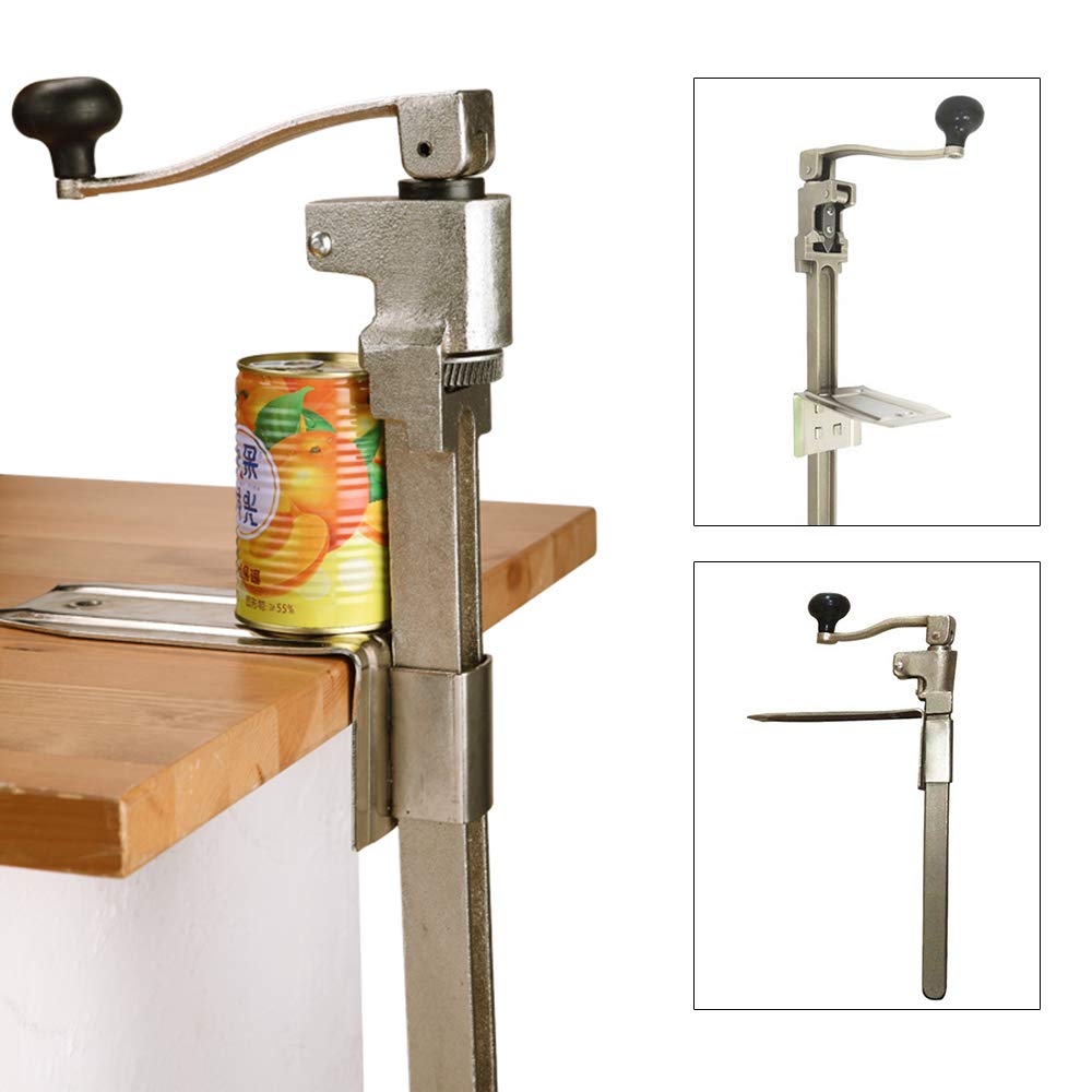 Commercial Can Opener, 11" Large Heavy-Duty Smooth Edge Can Opener Stainless Steel Cutting Can Opener for Kitchen, Restaurant