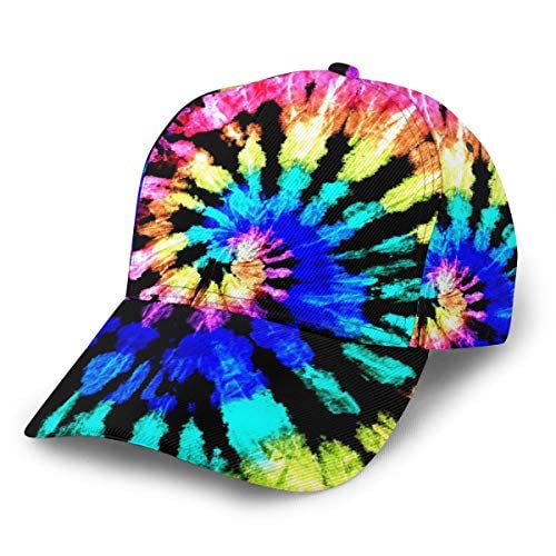 BWBFVPW Neon Tie Dye Print Baseball Cap Adjustable Twill Sports Dad Hat for Men Women