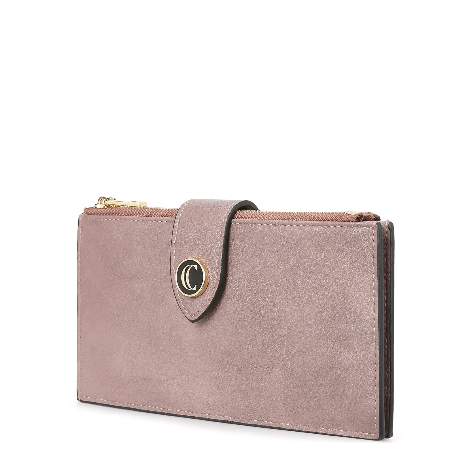 CLUCI Women's Wallet Leather Bifold Multi Credit Card Holder Zipper Pocket Ladies Purses