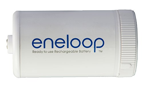 Panasonic BQ-BS1E4SA eneloop D Size-Battery Use With eneloop Ni-MH-Rechargeable AA-Battery Cells-Adapters , 4 Pack