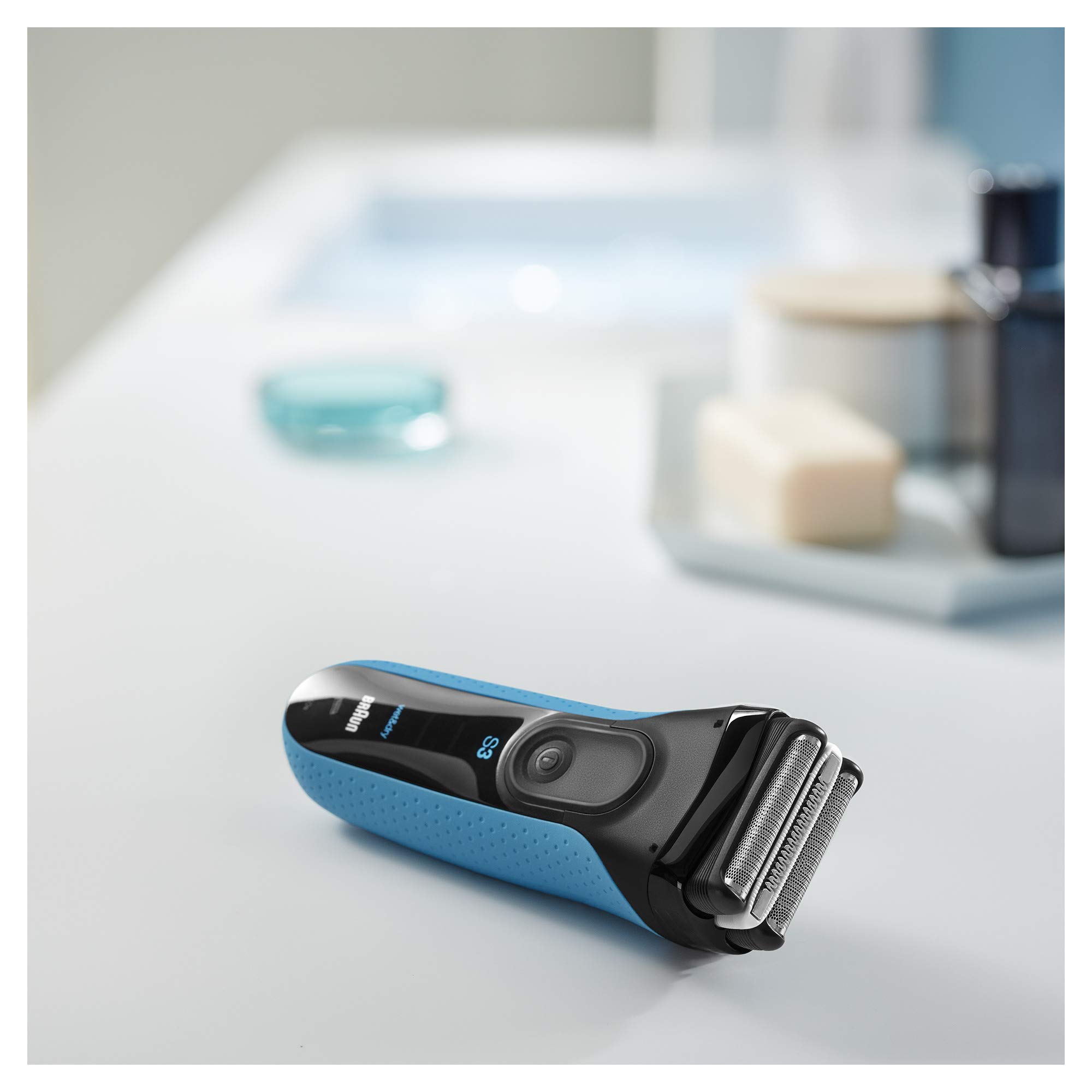 Braun Series 3 proskin 3040s wet&dry electric shaver for men / rechargeable electric razor, blue