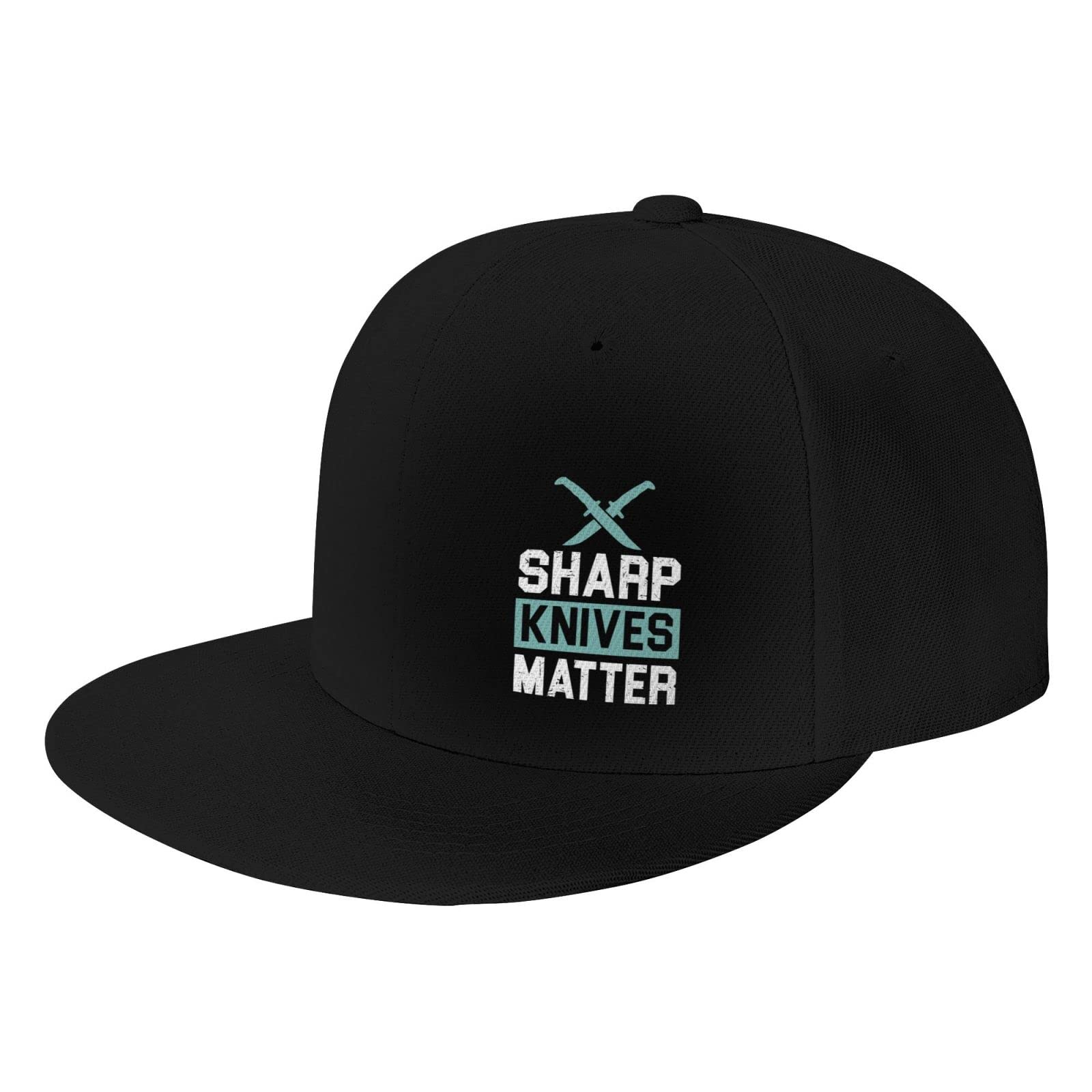 Chef-Knife Gift-Sharp Knives-Matter-Chef Flat Bill Hats for Men Women Adjustable Trucker Hat Fashion Baseball Caps Black