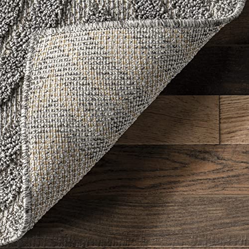 nuLOOM Taryn Moroccan Diamond Indoor/Outdoor Area Rug, 8' x 10', Gray