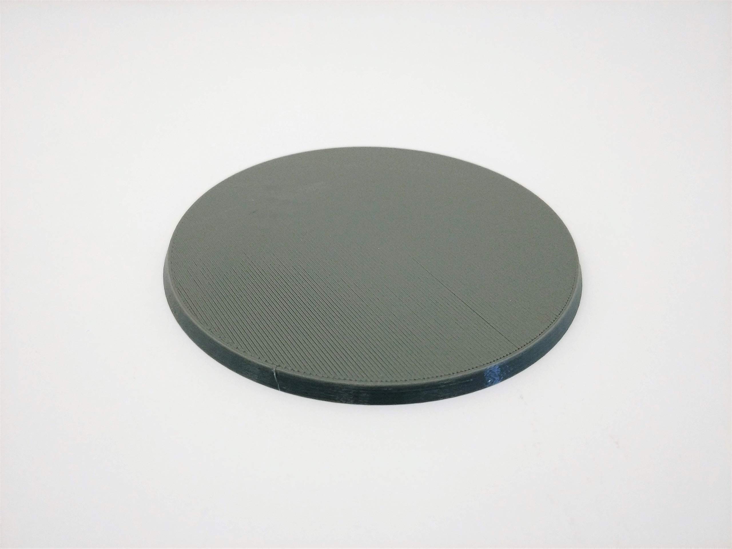 HERO Creations Miniature 3 Plastic Gray Bases 100 mm -4 inch - Circular, Gargantuan Figurine Size, for Roleplaying Game - Tabletop - Wargames Tables