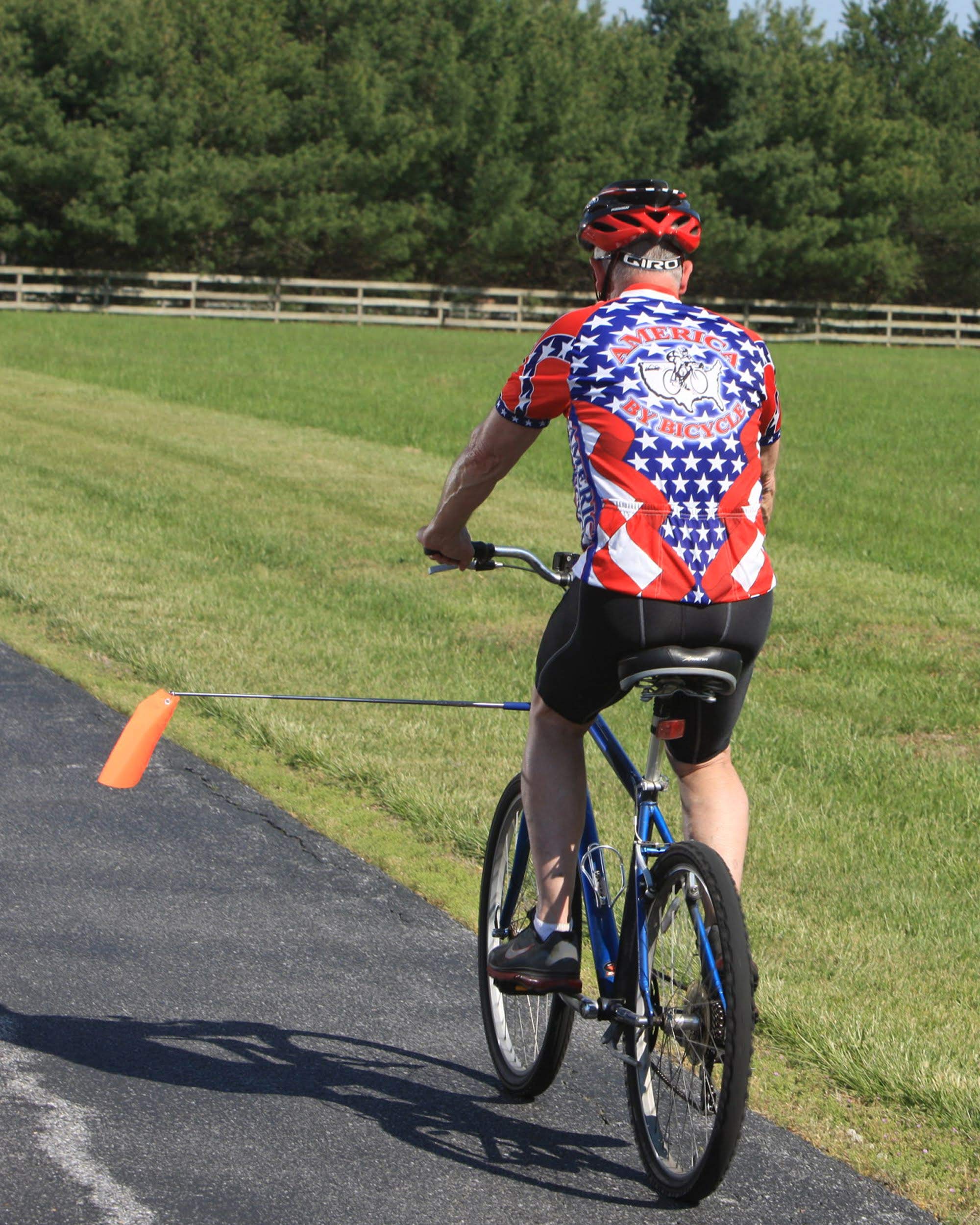 BREMOR Bike Safety Stik with Neon Flag and 1 Meter Telescoping Rod