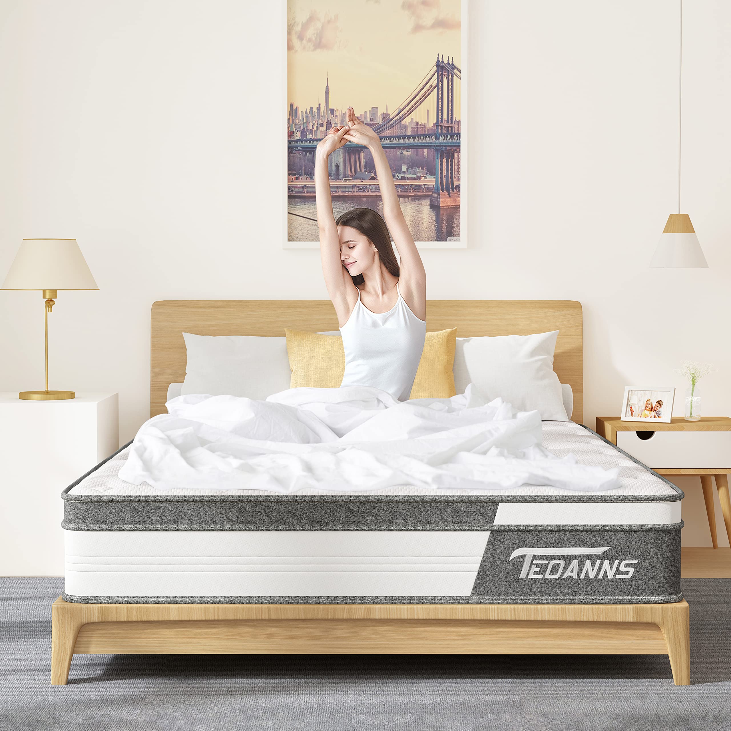 Full Size Mattress, 10 Inch Memory Foam Mattress Bed in a Box, Hybrid Mattress Full Size for Pressure Relief & Supportive, CertiPUR-US, 100 Nights Trial