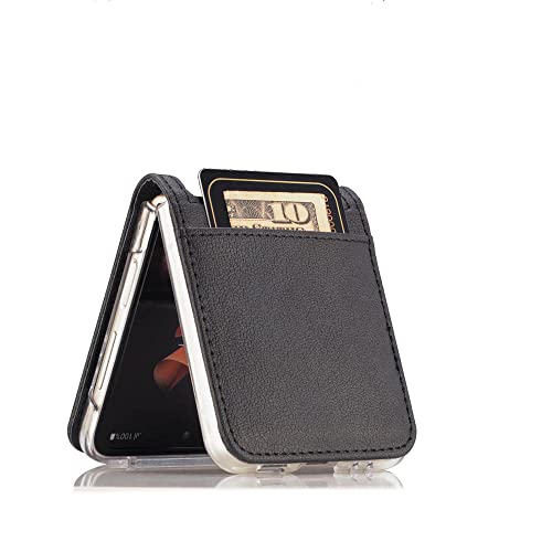 NVYRO Phone Case for Samsung Galaxy Z Flip 4 Coque PU Leather Cover Ultra Thin Card Back Cover,Brown,for Z Flip 4 5G