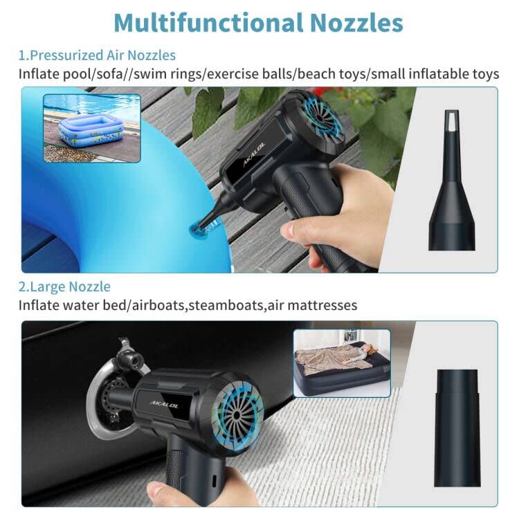 Compressed Air Duster,Electric Duster 110000RPM air Blower for Computer Replace Canned Air Can Keyboard Cleaner PC Air Dusters Compressed Air Electric,3 Speeds-Powerful 7600mAh