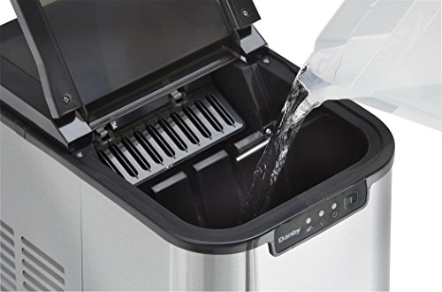 Danby DIM2500SSDB Portable Ice Maker, Countertop Ice Machine Makes 25 lbs of Ice A Day,LED Controls & Self-Clean Mode