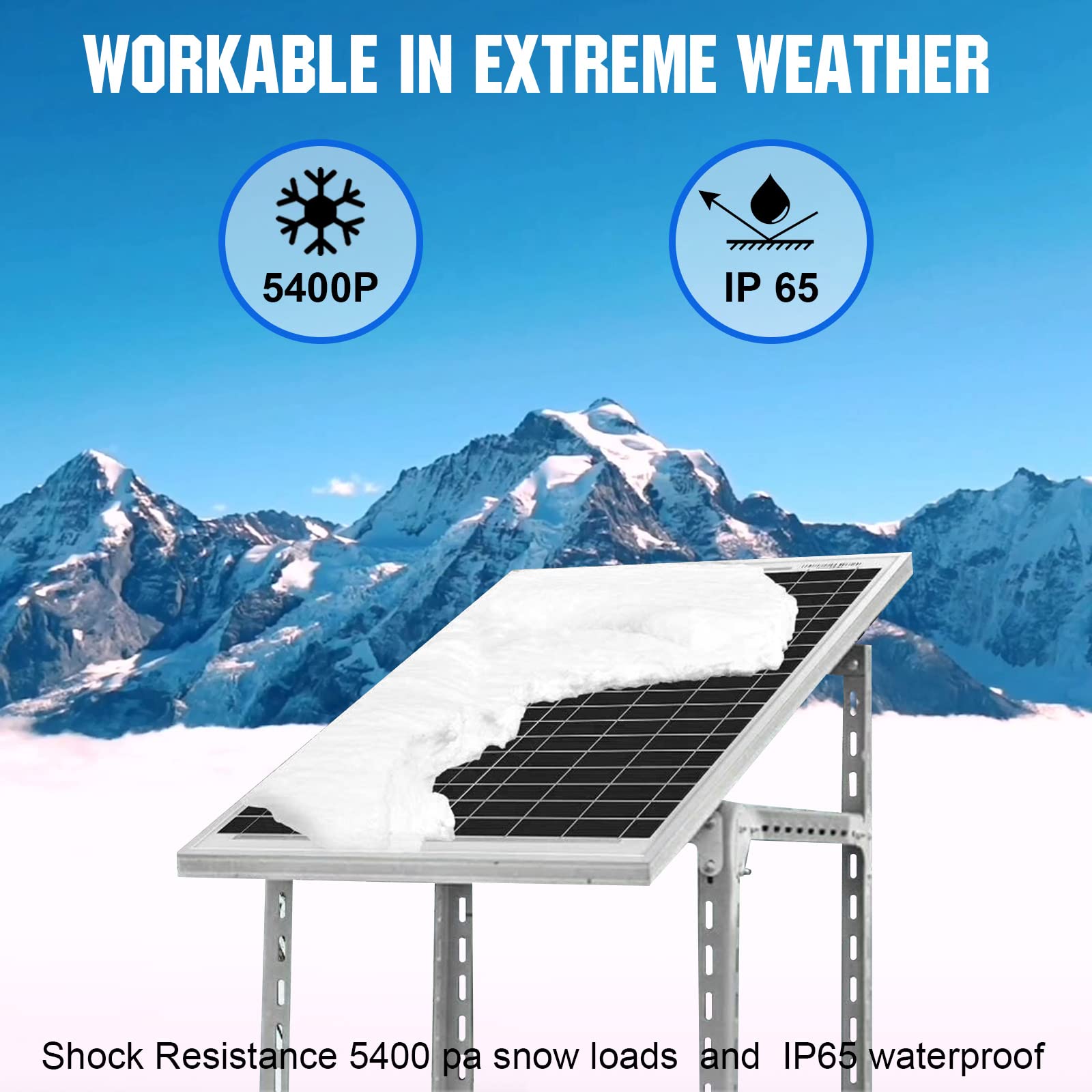 ECO-WORTHY Solar Panel 25W 12V Monocrystalline Waterproof Panel for Charging 12V Battery of RV Boat Trailer ATV Car or Powering 12V Light, Charing 12V Battery Pack and Other Off-Grid Applications