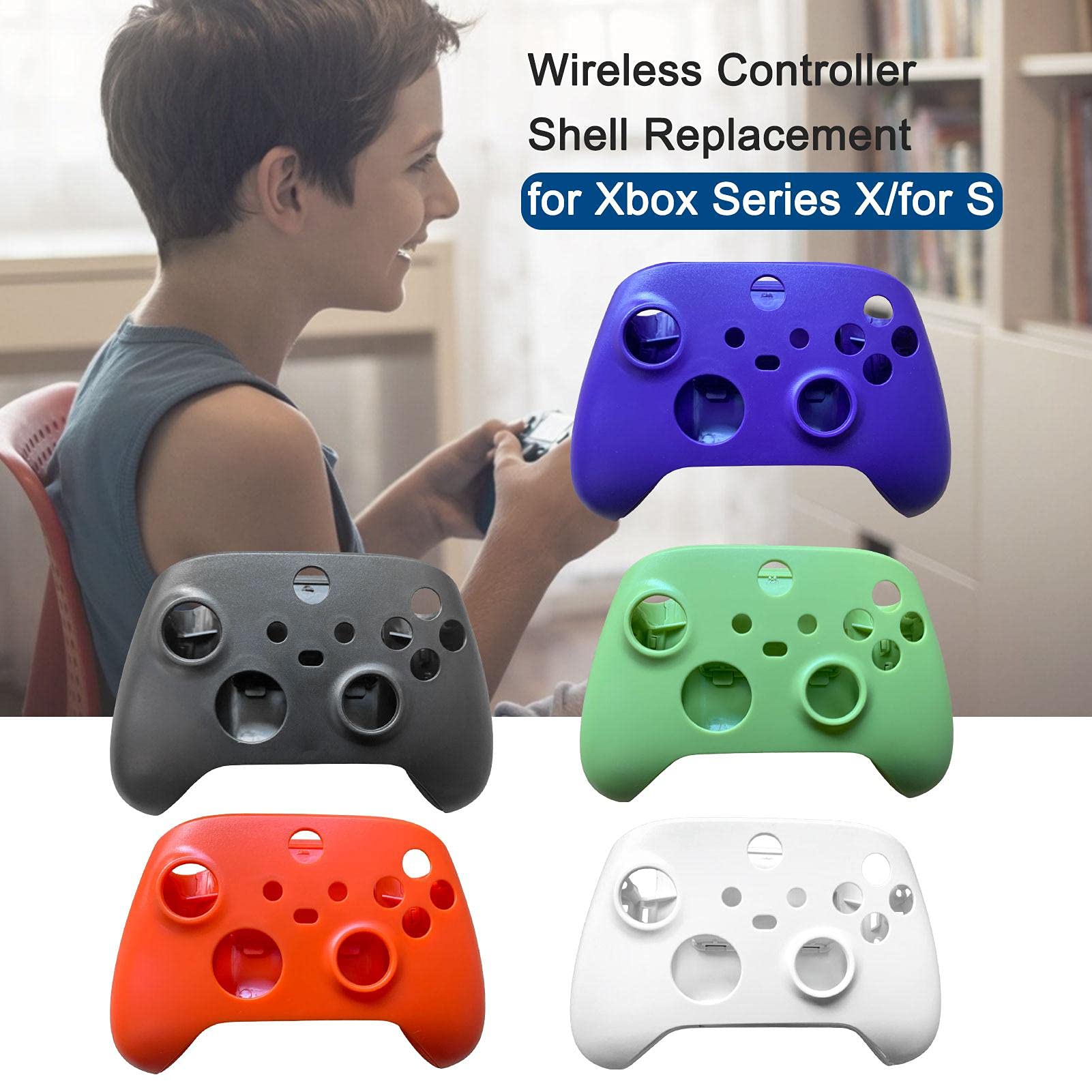 Cherry Blossoms Soft Touch Purple Grey Orange Green White Top Cover Front Case Replacement Parts Front Plate with Side Rails Panel for Xbox Series X/for S