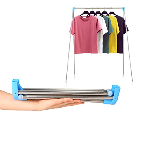 ND Portable Garment Rack for Hanging Clothes,Foldable Retractable Mini Drying Rack for Travel,Camping,Dance,Home