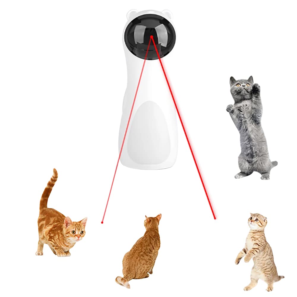 Cat Toys Interactive Electronic, Automatic Cat Toys for Indoor Cats, Kitten Toys for Trainning Exercise USB Charging 360 Degree Rotation Automatic Cat LED Laser Toys .