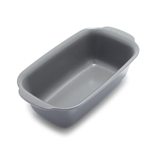 GreenPan Premiere Ovenware Healthy Ceramic Nonstick 1 lb. Loaf Baking Pan, Cast Aluminum, Warp-Free, Oven and Broiler safe to 600F,Dishwasher Safe, PFAS-Free, Gray