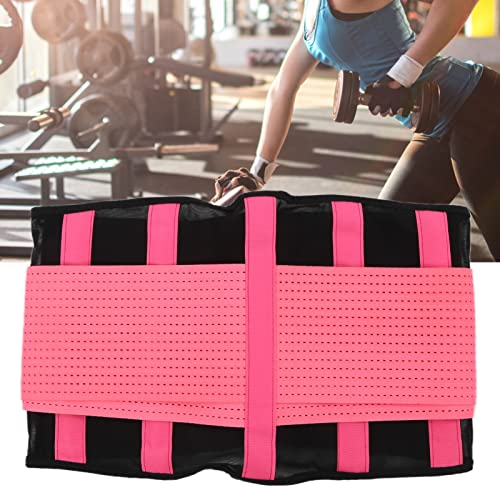 Breathable Back Brace, Skin Friendly Back Brace Good Air Permeability Comfortable for Home for Prevent Back Injuries(Pink)
