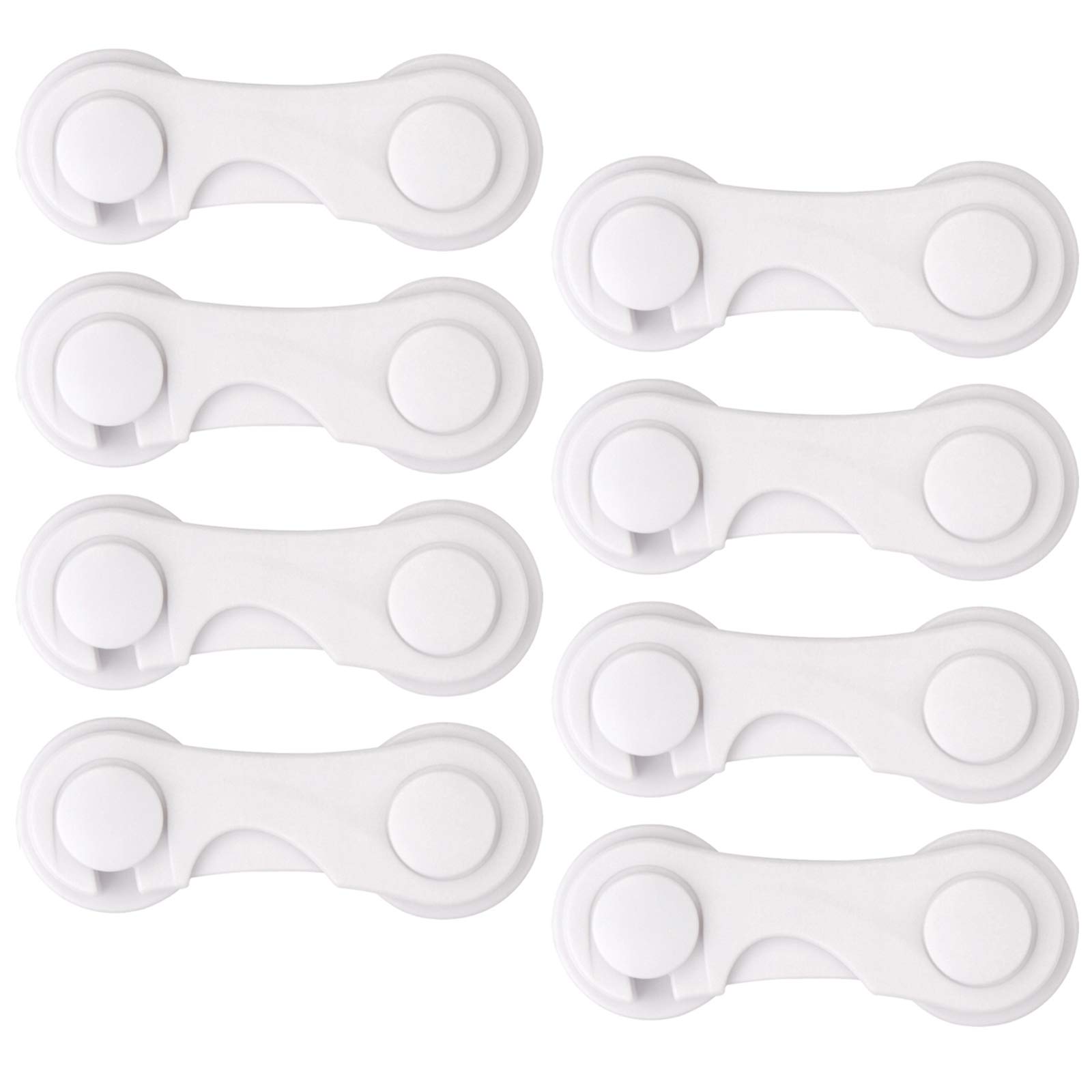 Cabinet Locks for Child Safety - Baby Safety Cupboard Locks 8 Pack - No Drilling Adhesive Baby Proof Drawer Lock Latches for Drawer and Cabinet