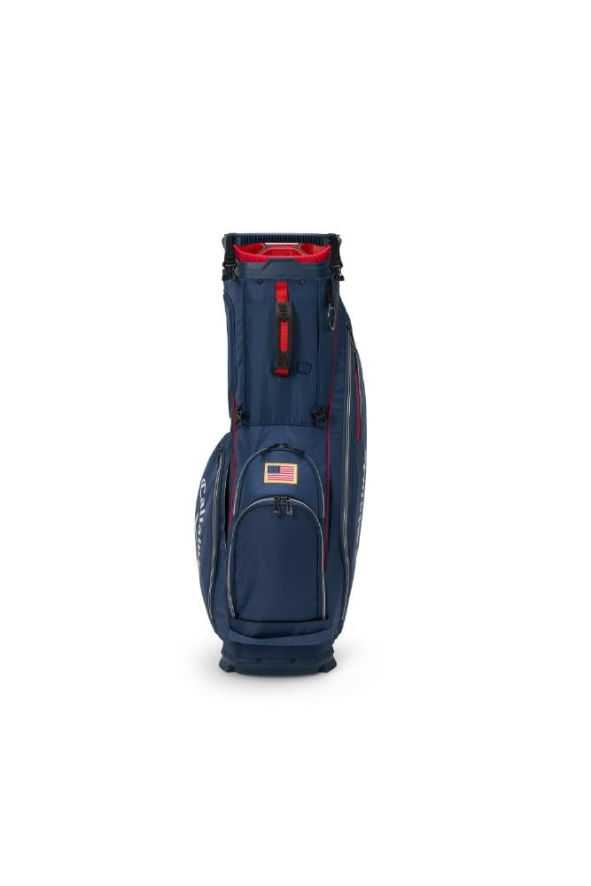 Callaway Golf 2022 Fairway 14 Stand Bag, Navy/Red/USA Color, Large