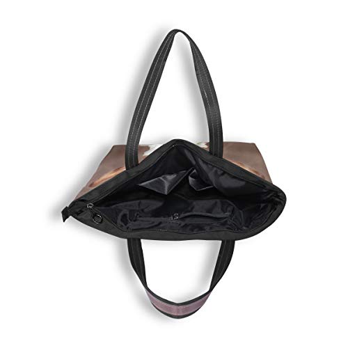 My Daily Women Tote Shoulder Bag Basset Hound Dog Flying Ears Handbag Large