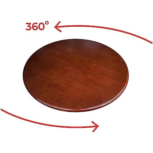 Generic Wooden Counter Top Turntable Large Lazy Susan 30in 40in Round Rotating Serving Tray For Dining Table,360 Degree Swivel,Sturdy, Smooth Action, Rustic (Color : Beige white, Size : 100 cm (40 i