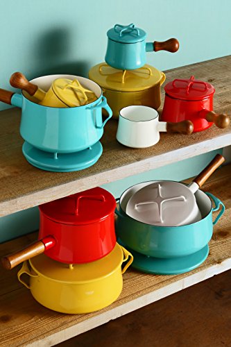 DANSK 833297 Koben Style Double Handed Pot, 7.1 inches (18 cm), 2.2 L., Induction Compatible, Turquoise/Teal, Oven Safe, Enameled