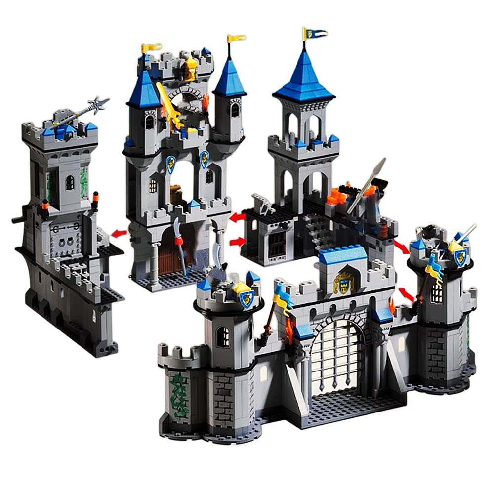 dadaguy Lion Knights Castle, European Medieval Castle Model Architecture Building Blocks kit Construction Building Model Set Toy for Adults and Kids