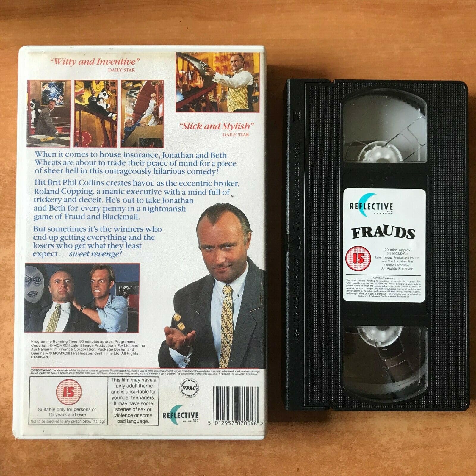 Frauds (1993) Crime Thriller [Big Box] Rental; Phil Collins / Hugo Weaving - OOP VHS