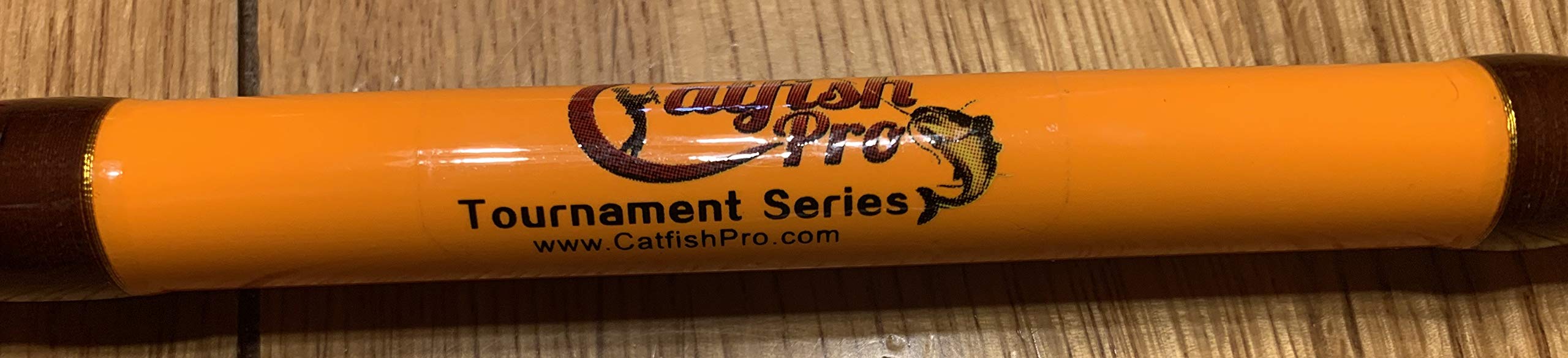 Catfish Pro Tournament Series Casting Rod - 7'6" One-Piece Rod with S-Glass, E-Glass & Carbon Graphite Construction, Super Grip, Glow Tip, Heavy-Duty Stainless-Steel Guides - Ideal for Big Catfishing!
