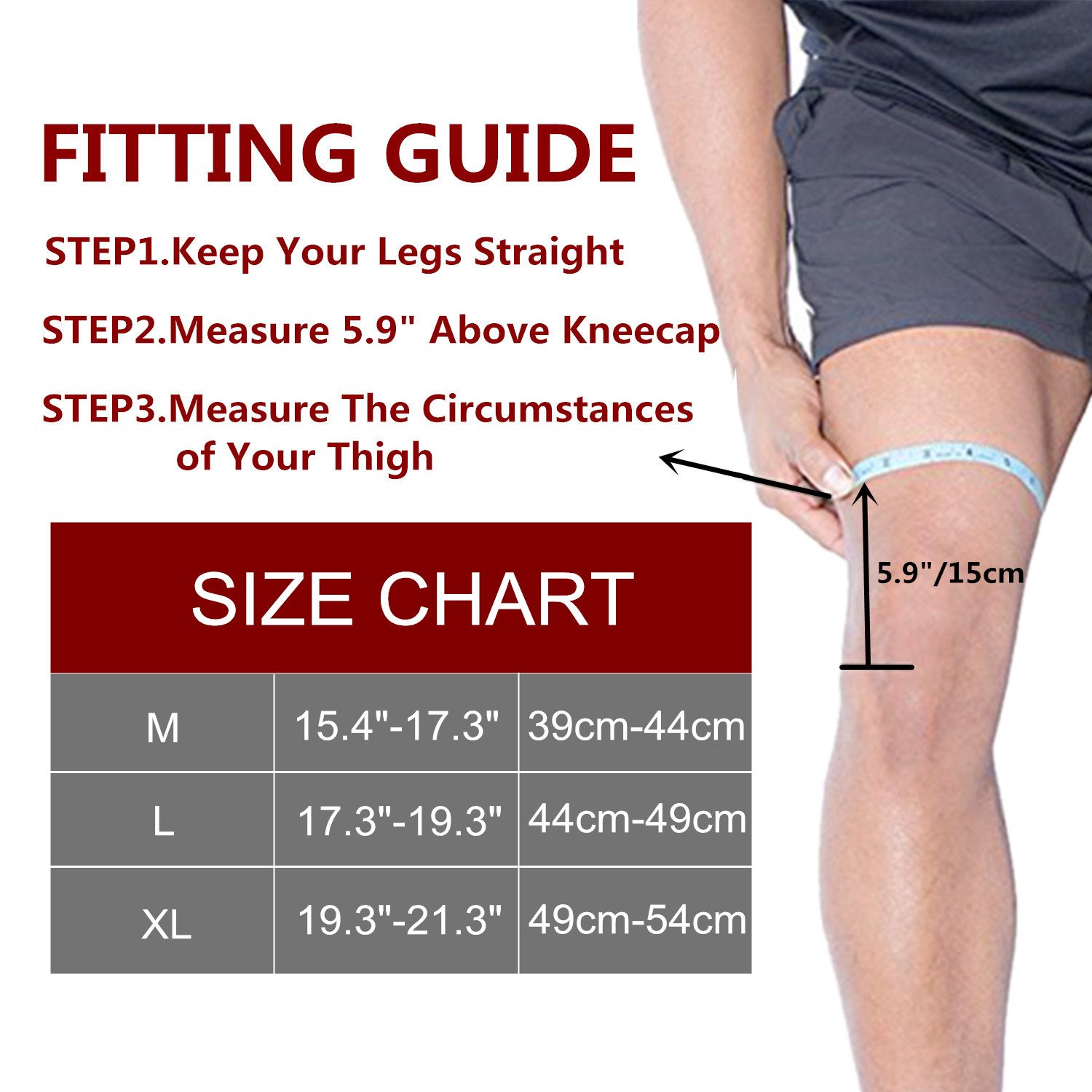 Jyer Compression Knee Brace Sleeve Support with Protective Straps and Shock-absorbing Pad, for Running, Meniscus Tear, Joint Pain, Arthritis Relief, Acl Recovery and Sports (X-Large)