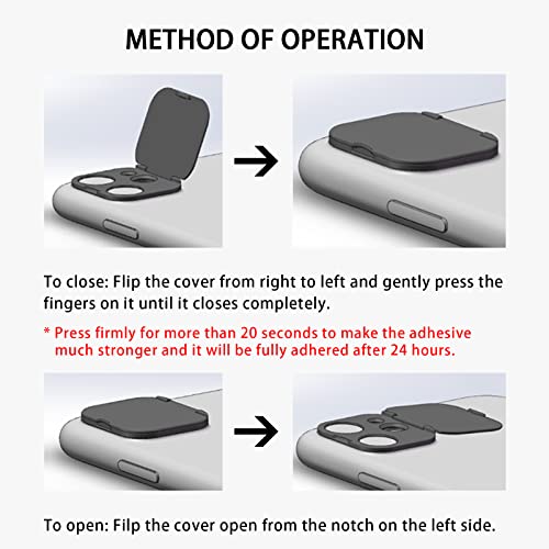 EYSOFT Privacy Cover Compatible for 13 Pro/iPhone 13 Pro Max with Front Camera Cover,Protect Privacy and Security But Not Affect Facial Recognition(2Pack)