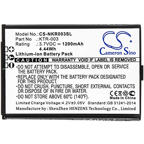 Cameron Sino Battery for Nintendo MWH710A01, New 3DS, NN3DS 1200mAh / 4.44Wh