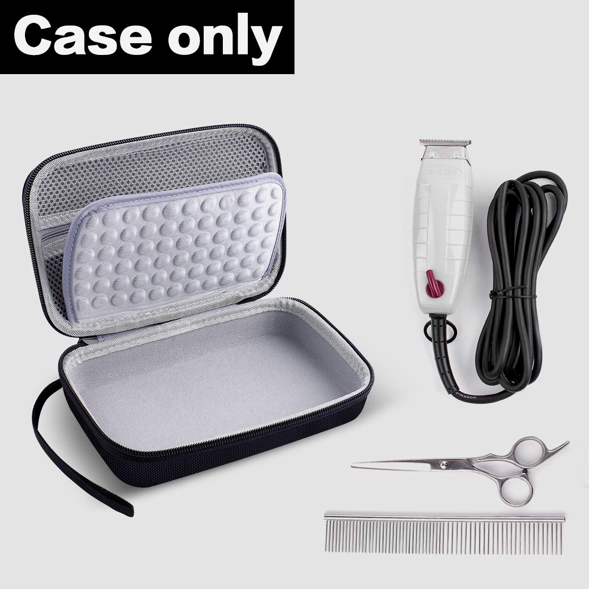 Case for Hatteker Hair Clipper Cordless, Beard Trimmer Organizer Storage with Case for Andis Professional T-Outliner Beard/Hair Trimmer - 2 Pack