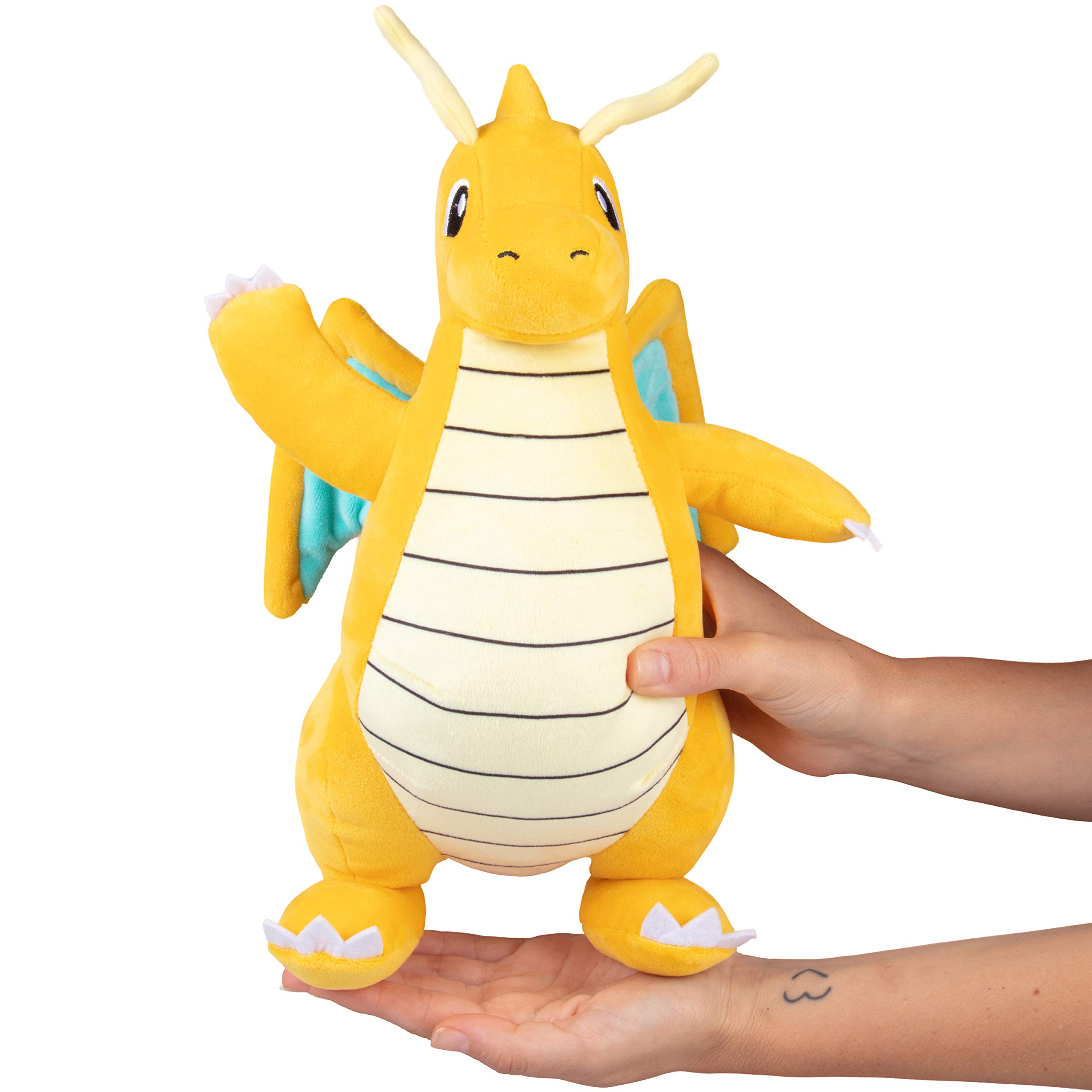 Pokémon 12" Dragonite Plush - Officially Licensed - Generation 1 Dratini & Dragonair Evolution - Authentic Soft Stuffed Animal Toy - Easter Basket Stuffer Gift for Kids, Boys, Girls - 2+