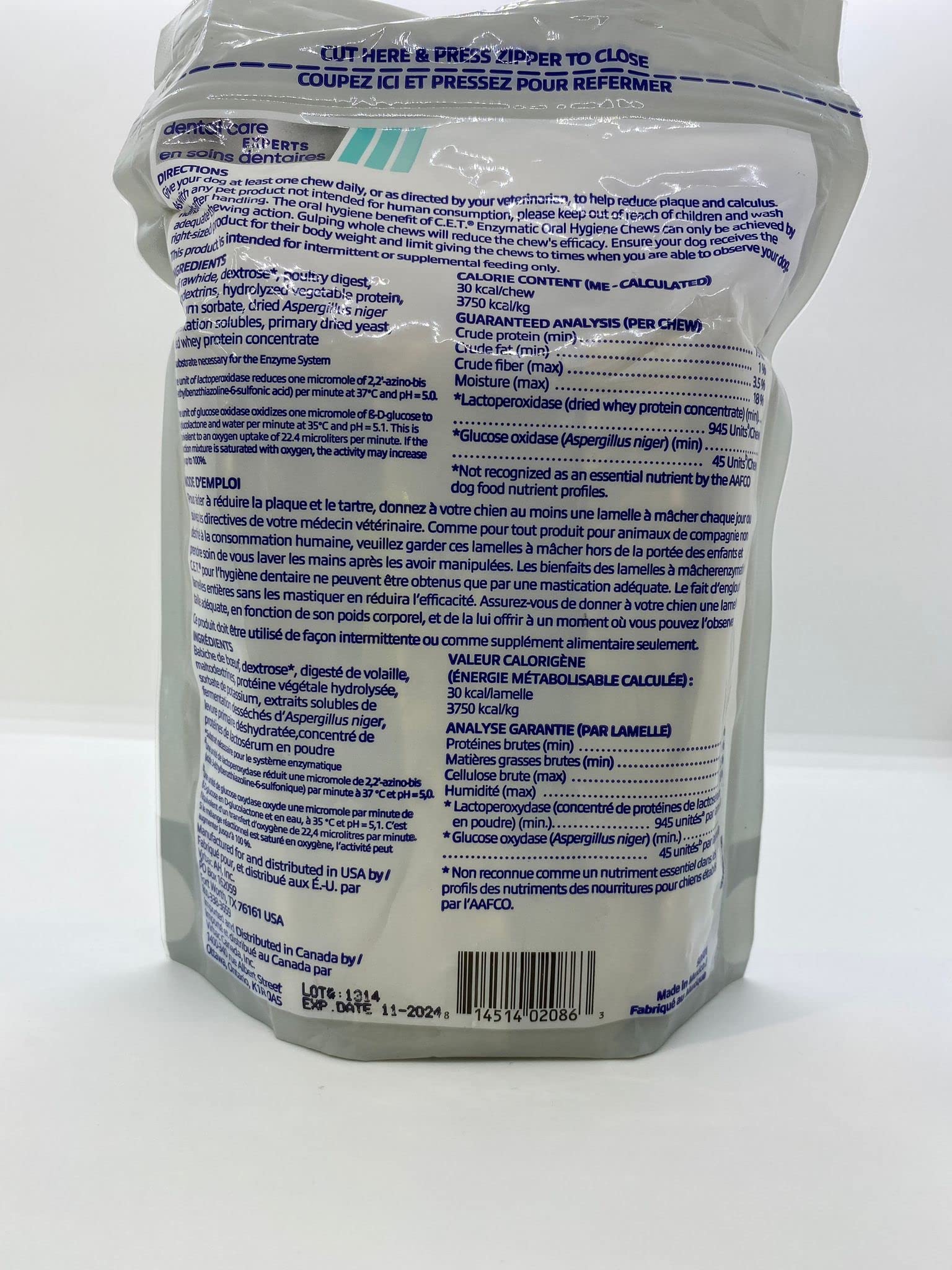 C.E.T. Enzymatic Oral Hygiene Chews for Petite Dogs, 30 Chews - Case of 5 by Virbac