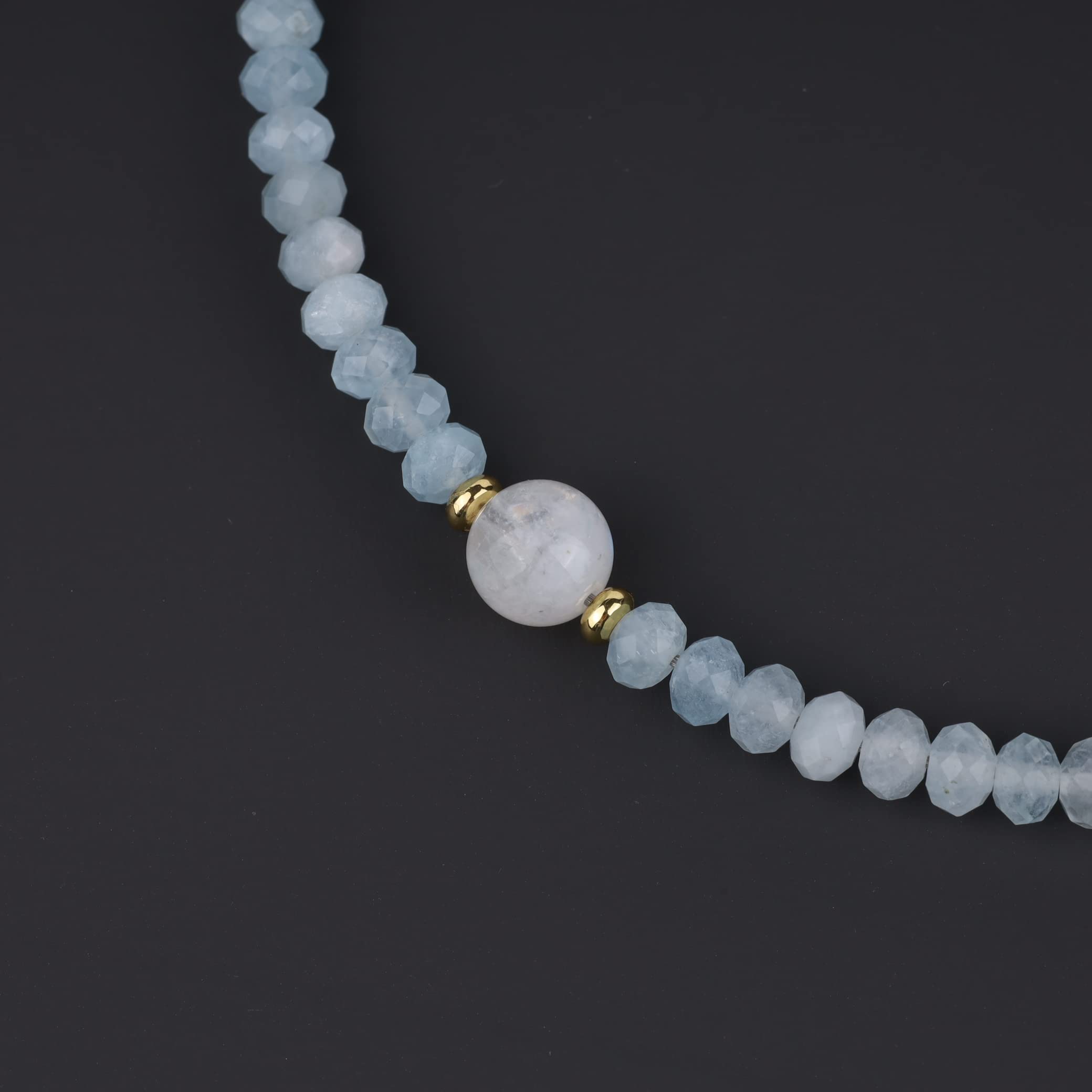 COAI Aquamarine Bracelet Women's Birthstone Bracelet Blue Crystal Bracelet for Women
