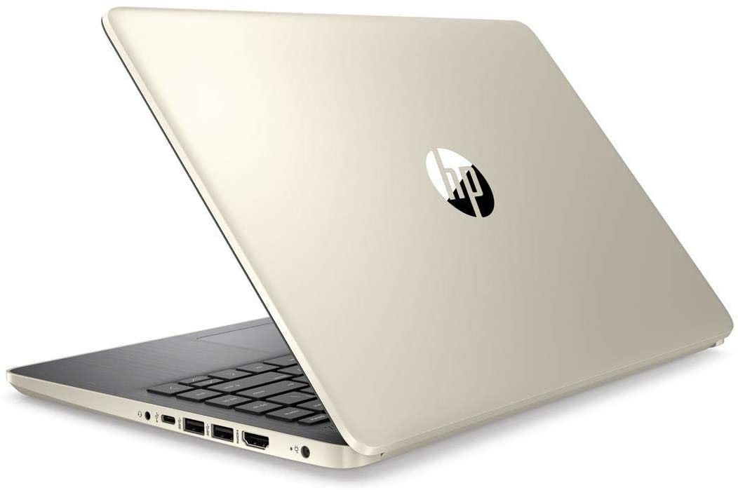HP 2022 Stream 14" HD Thin and Light Laptop, Intel Celeron N4020 Processor, 4GB DDR4 RAM, 64GB eMMC, HDMI, WiFi, Bluetooth, Webcam, Windows 10 S, 1 Year Office 365, Pale Gold, W/IFT 32GB USB Drive
